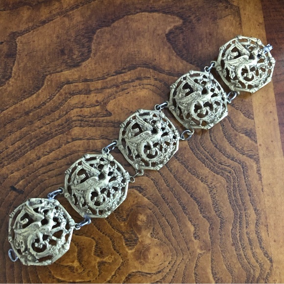 Antique | Jewelry | Antique Vintage Italy Octagon Dragon Link Bracelet ...